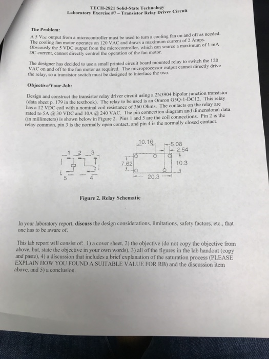 Solved TECH-2821 Solid-State Technology Laboratory | Chegg.com