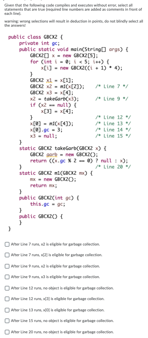 Given that the following code compiles and executes | Chegg.com