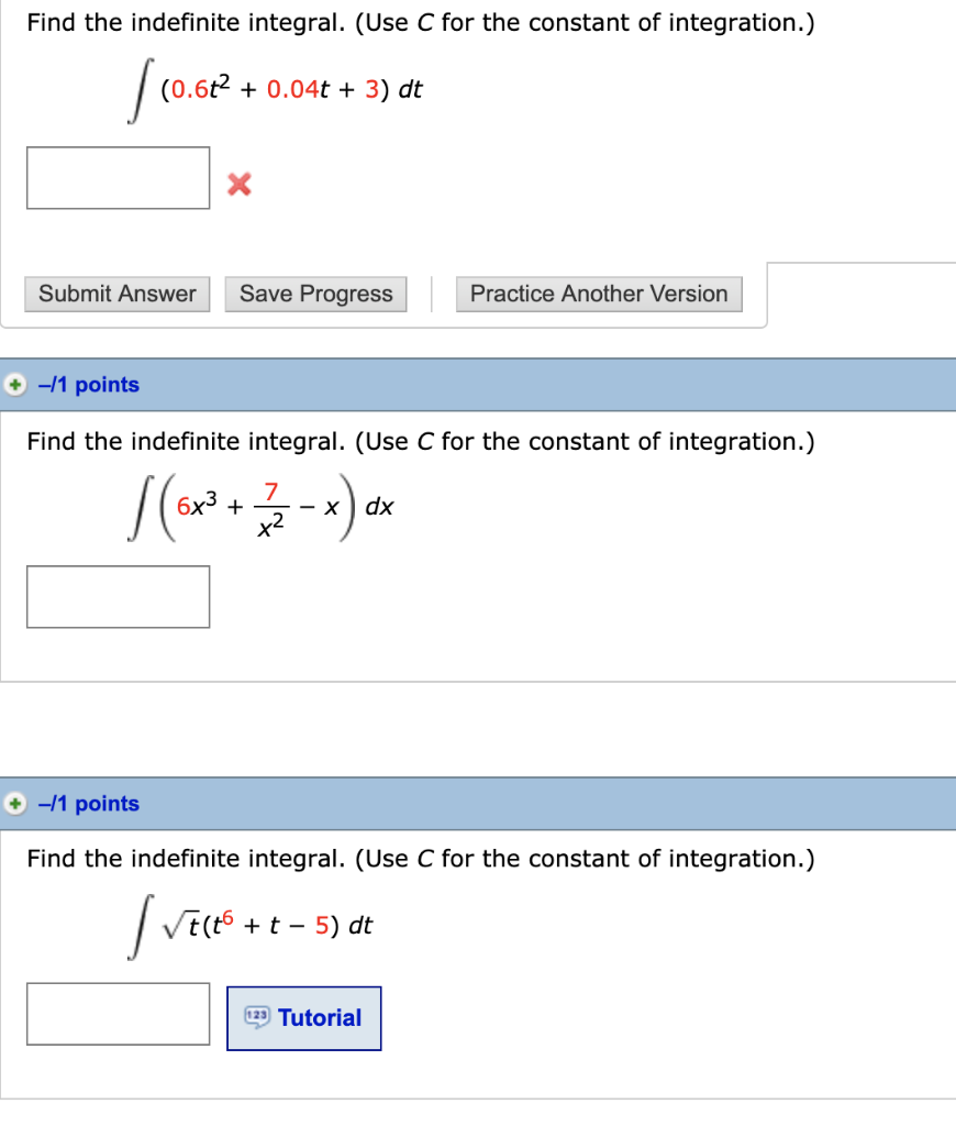 Solved Find the indefinite integral. (Use C for the constant | Chegg.com