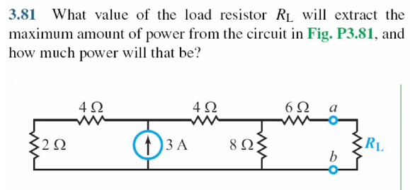 Solved 3.81 What value of the load resistor Ri w extract the | Chegg.com