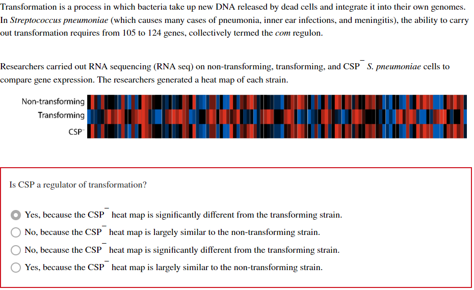 Solved Transformation is a process in which bacteria take up | Chegg.com