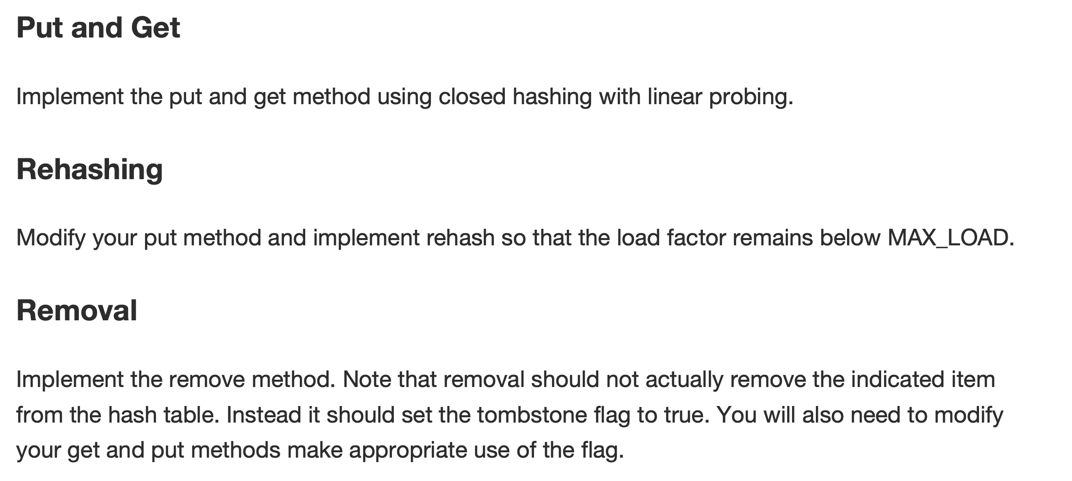 complete the following methods in HashTable.java and | Chegg.com