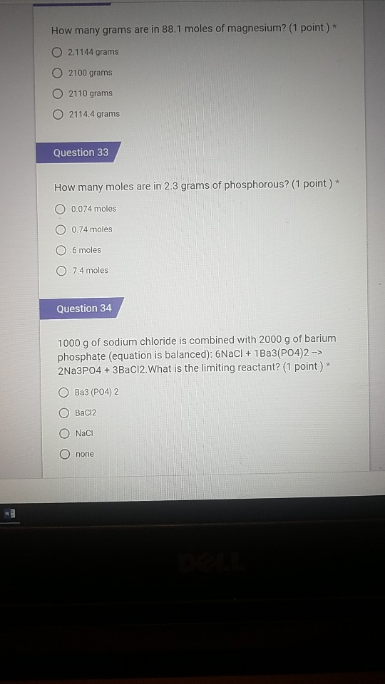 Solved How many grams are in 88.1 moles of magnesium? (1 | Chegg.com