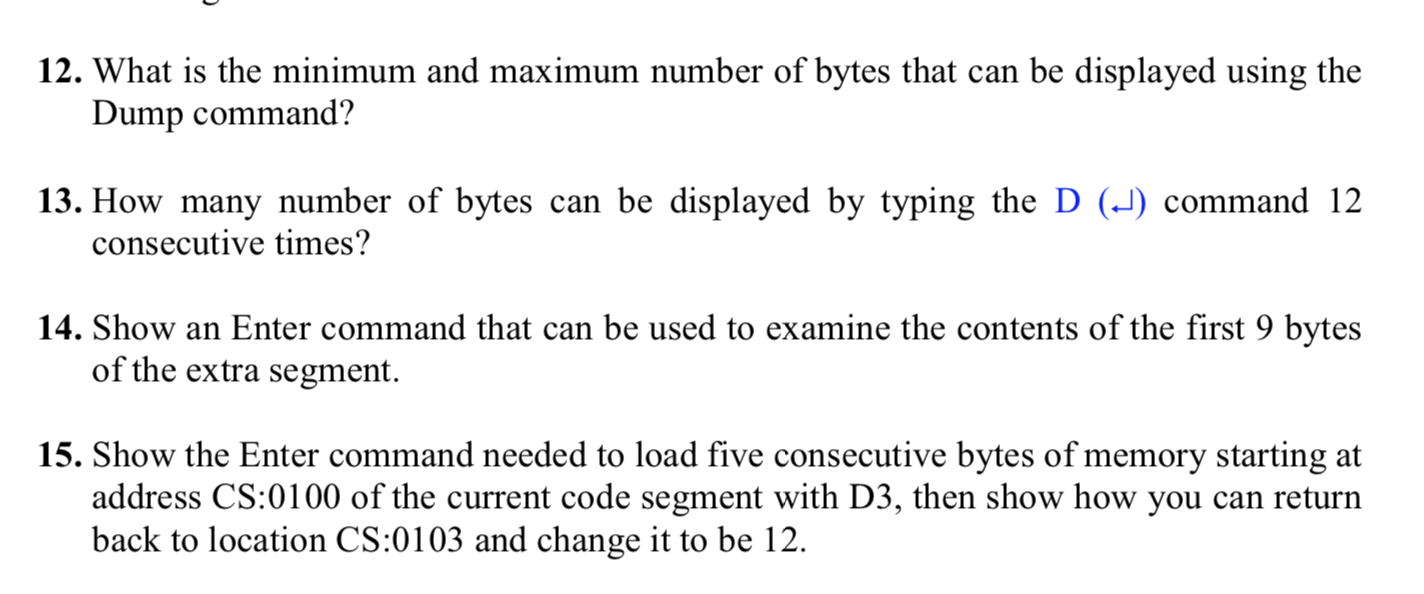 12. What is the minimum and maximum number of bytes | Chegg.com
