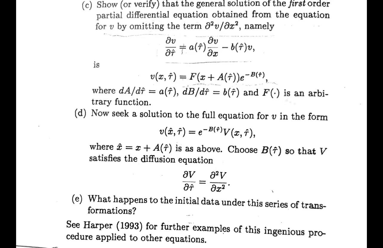 Solved (c) Show (or verify) that the general solution of the | Chegg.com