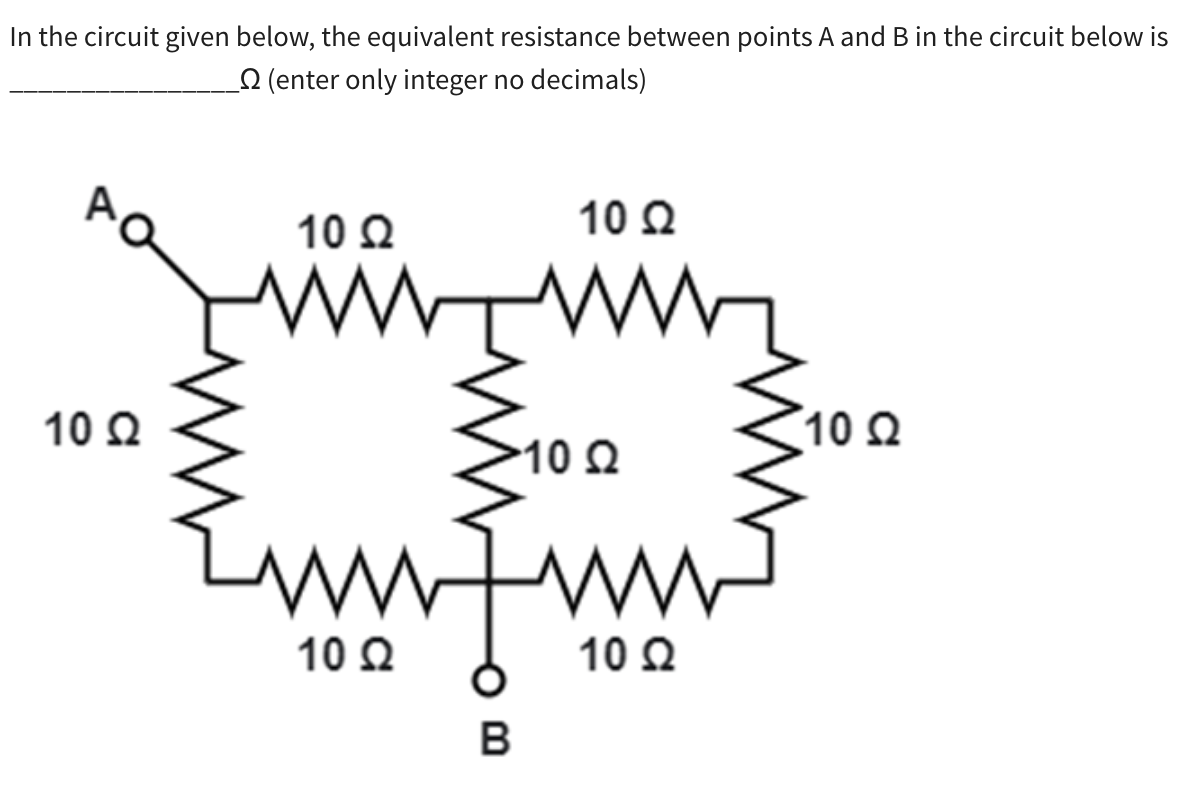 Solved In the circuit given below, the equivalent resistance | Chegg.com