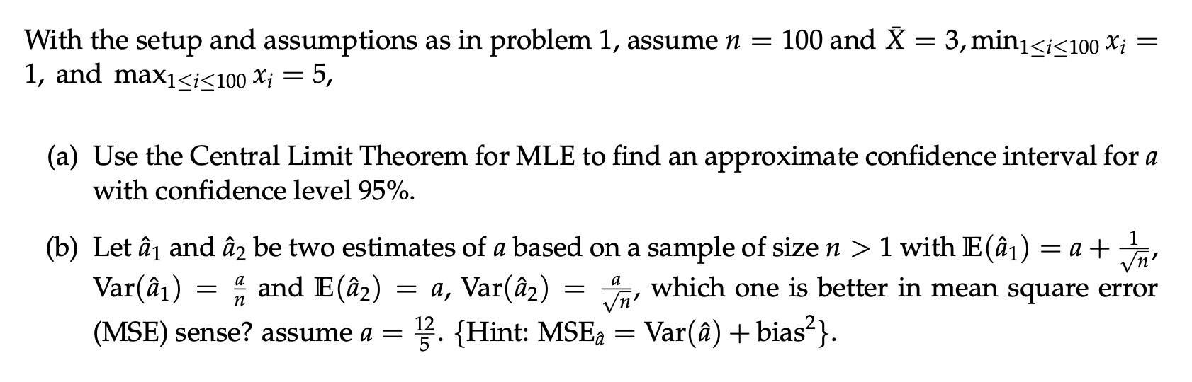 Solved With the setup and assumptions as in problem 1 , | Chegg.com