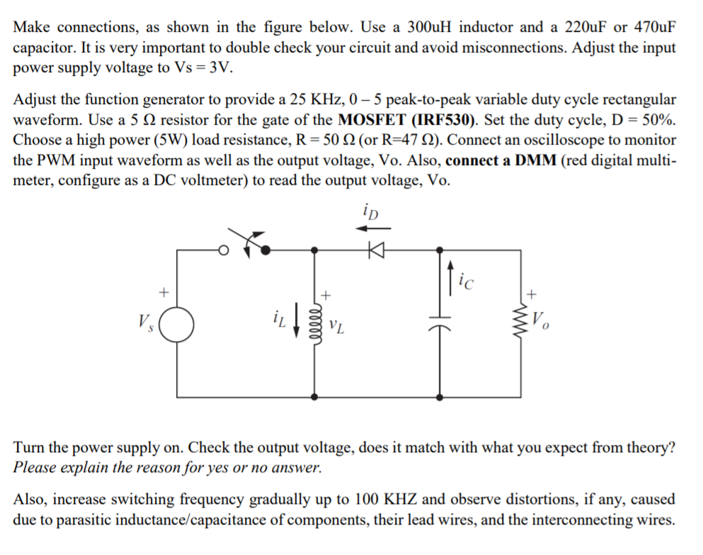 Solved Lab please calculate the voltage ripple of the | Chegg.com