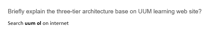 Solved Briefly explain the three-tier architecture base on | Chegg.com