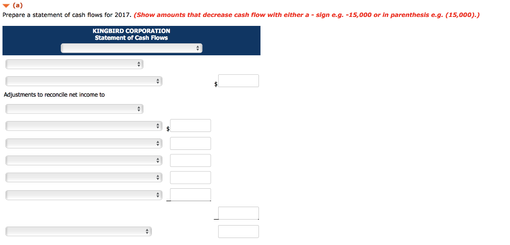 Solved Exercise 5-17 (Part Level Submission) Kingbird | Chegg.com