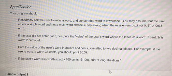 Solved Based on the specifications create a python code that | Chegg.com