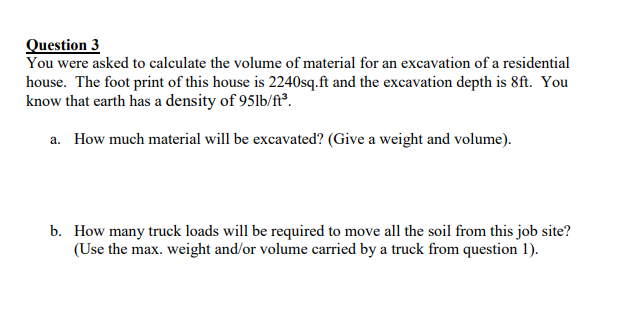 Solved Question 3 You were asked to calculate the volume of | Chegg.com