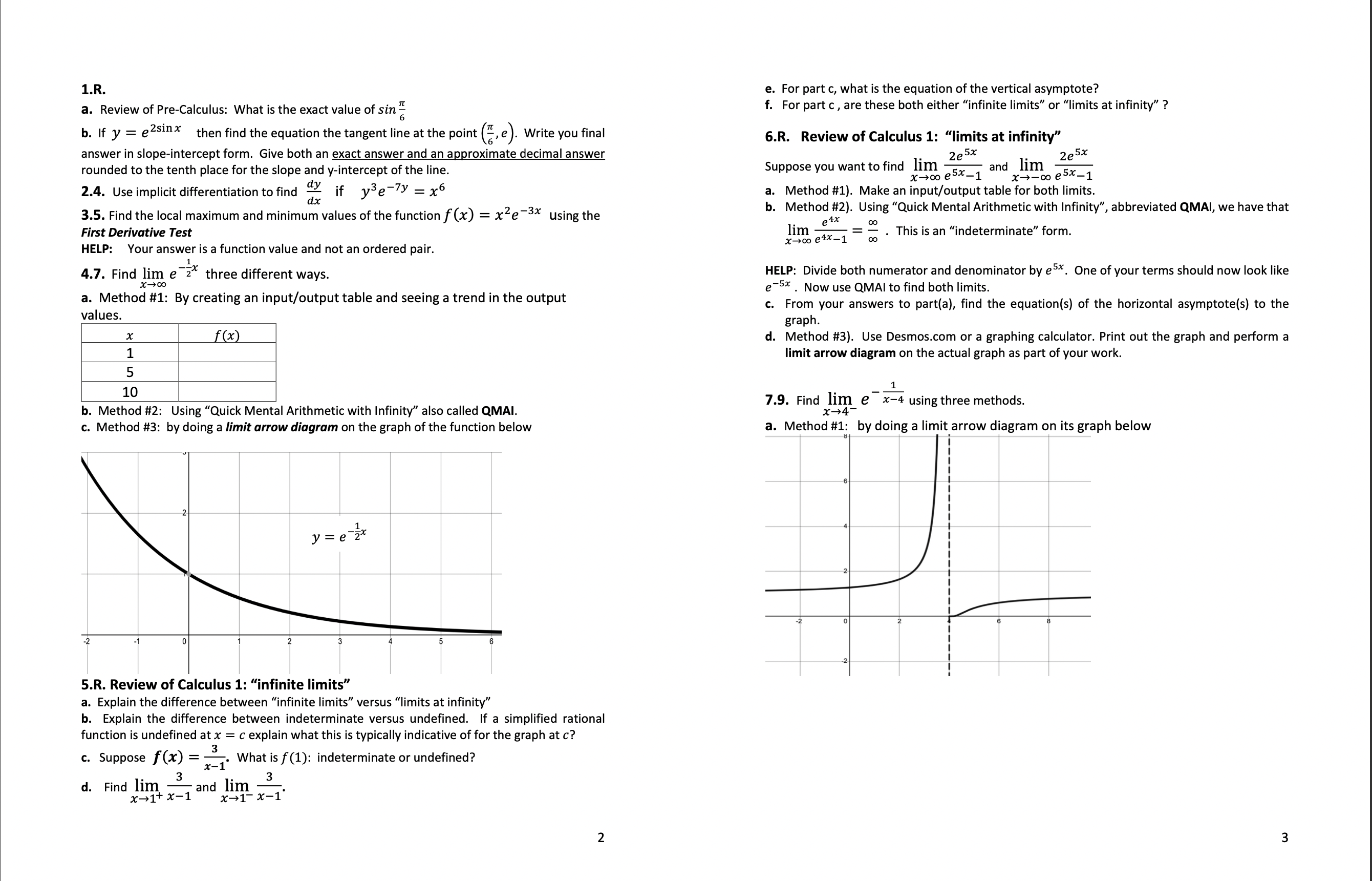 Solved 1.R. Review of Pre-Calculus a. Suppose a function f | Chegg.com