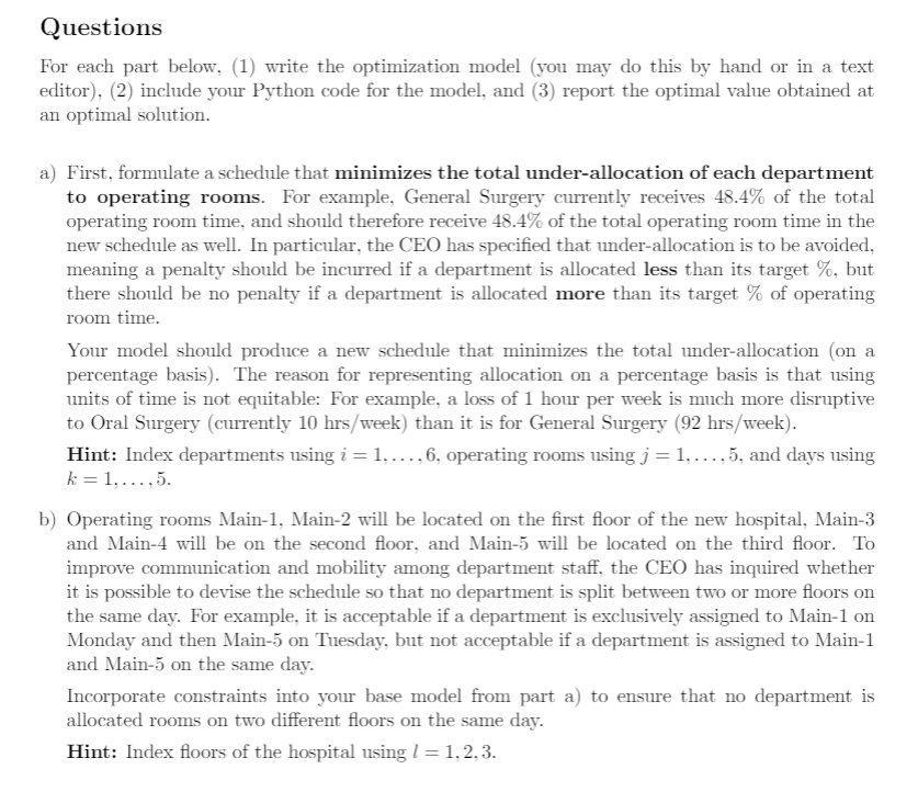Solved A hospital has six departments which require access | Chegg.com
