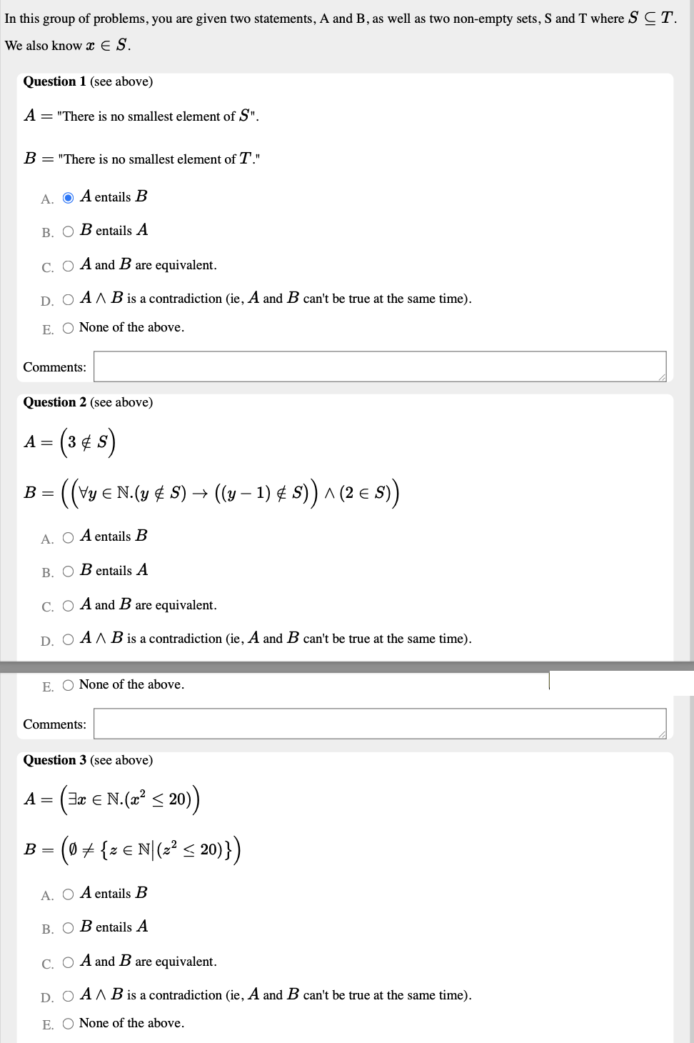 Solved In this group of problems, you are given two | Chegg.com