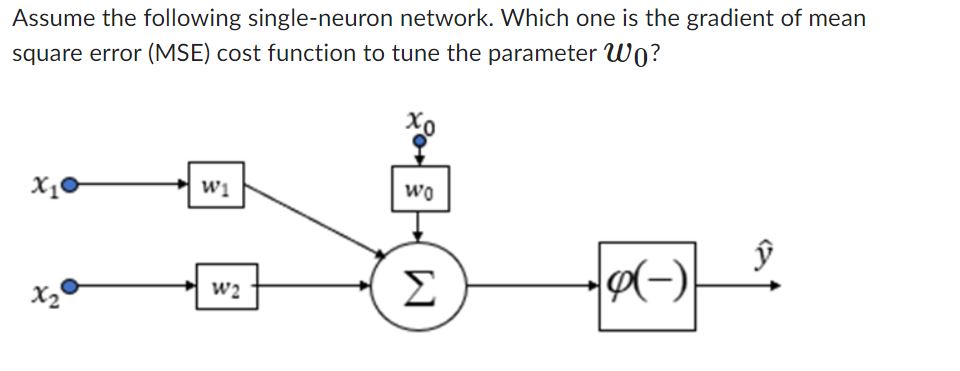 Solved Assume the following single-neuron network. Which one | Chegg.com