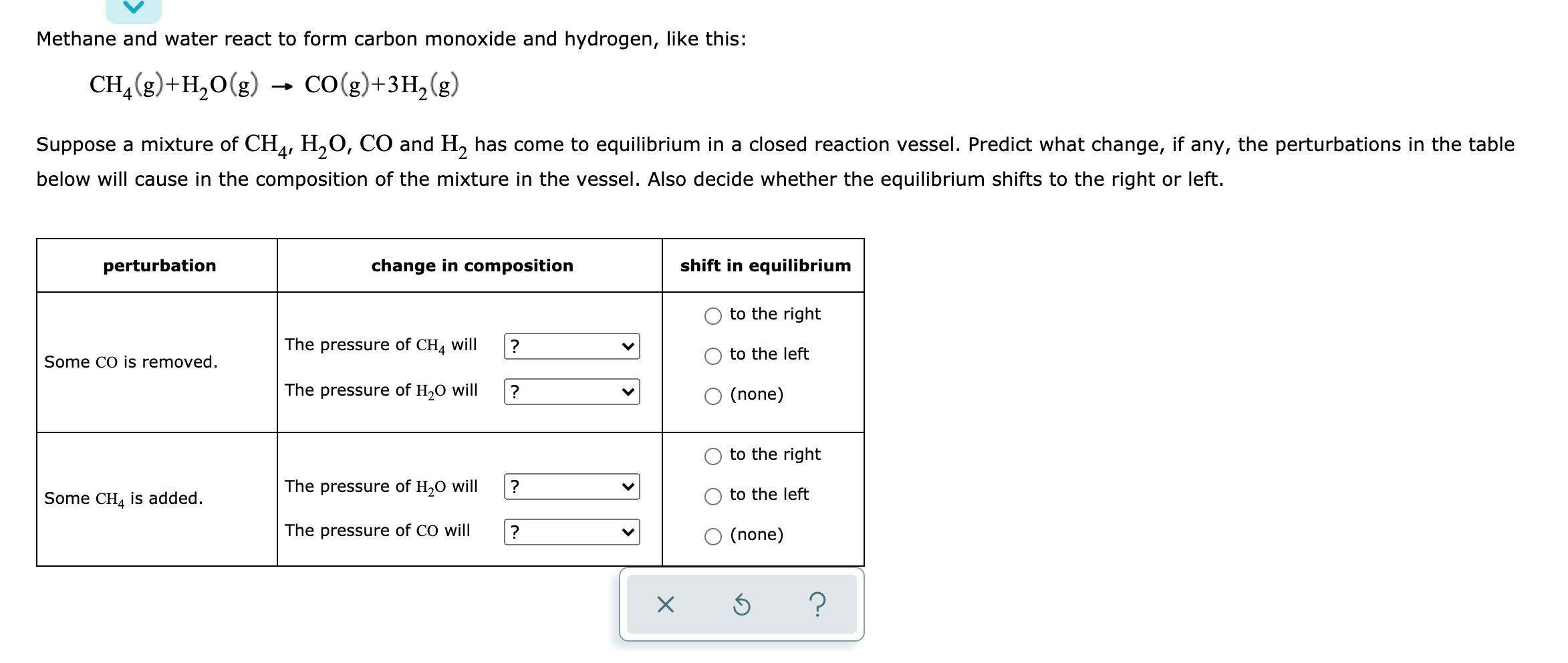 Solved Methane and water react to form carbon monoxide and | Chegg.com