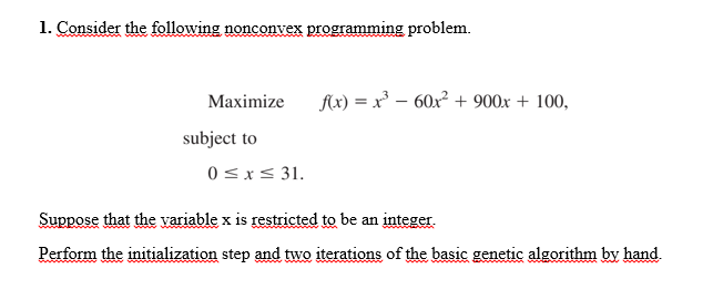 1. Consider the following nonconvex programming | Chegg.com