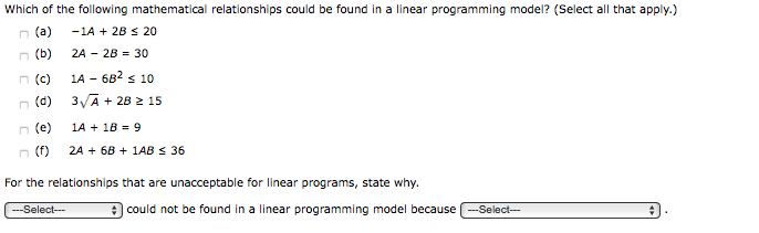Solved Which of the following mathematical relationships | Chegg.com