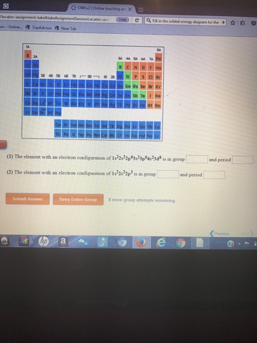Solved The element with an electron configuration of 1s^2 | Chegg.com