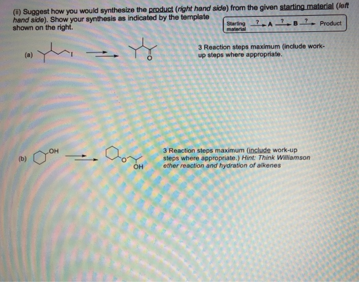 Solved 2. Synthesis questions: Two syntheses are shown | Chegg.com