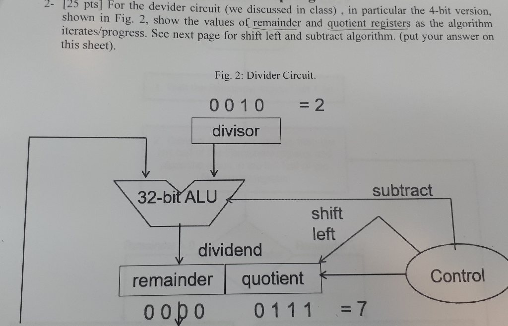 2-125 pts] For the devider circuit (we discussed in | Chegg.com