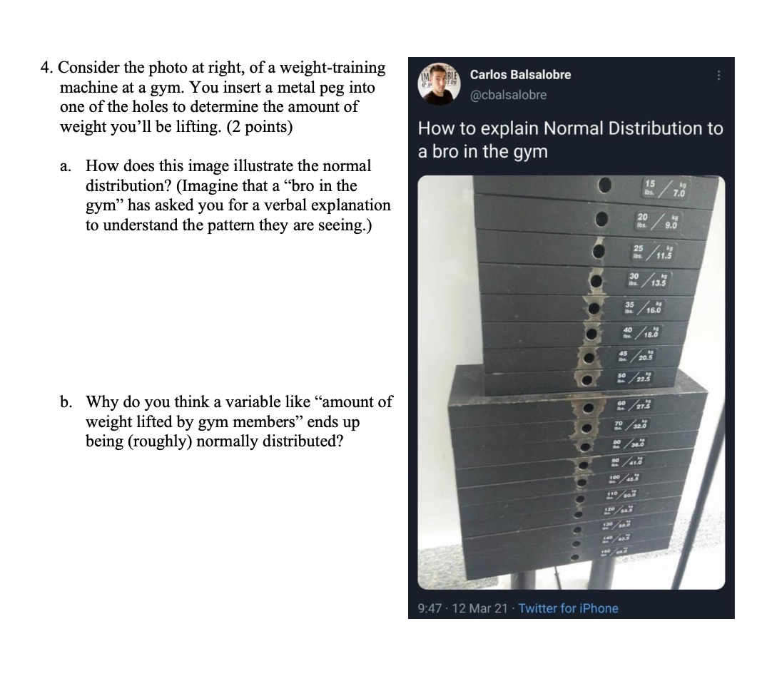 Solved 4. Consider the photo at right, of a weight-training | Chegg.com