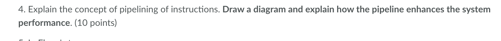 Solved 4. Explain the concept of pipelining of instructions. | Chegg.com