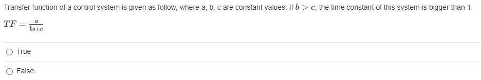 Solved Transfer function of a control system is given as | Chegg.com