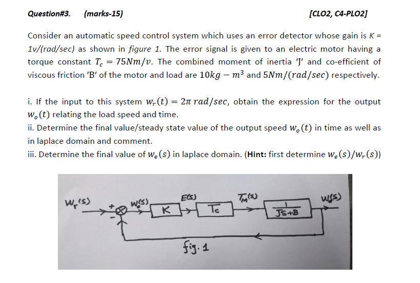 Solved Question#3. (marks-15) [CLO2, C4-PLO2] Consider an | Chegg.com