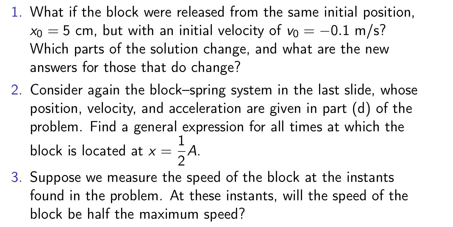 Solved A 200 g block connected to a light spring for which | Chegg.com