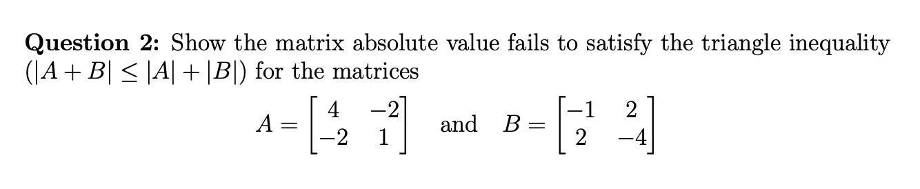 Solved This symbol | | means absolute value not | Chegg.com