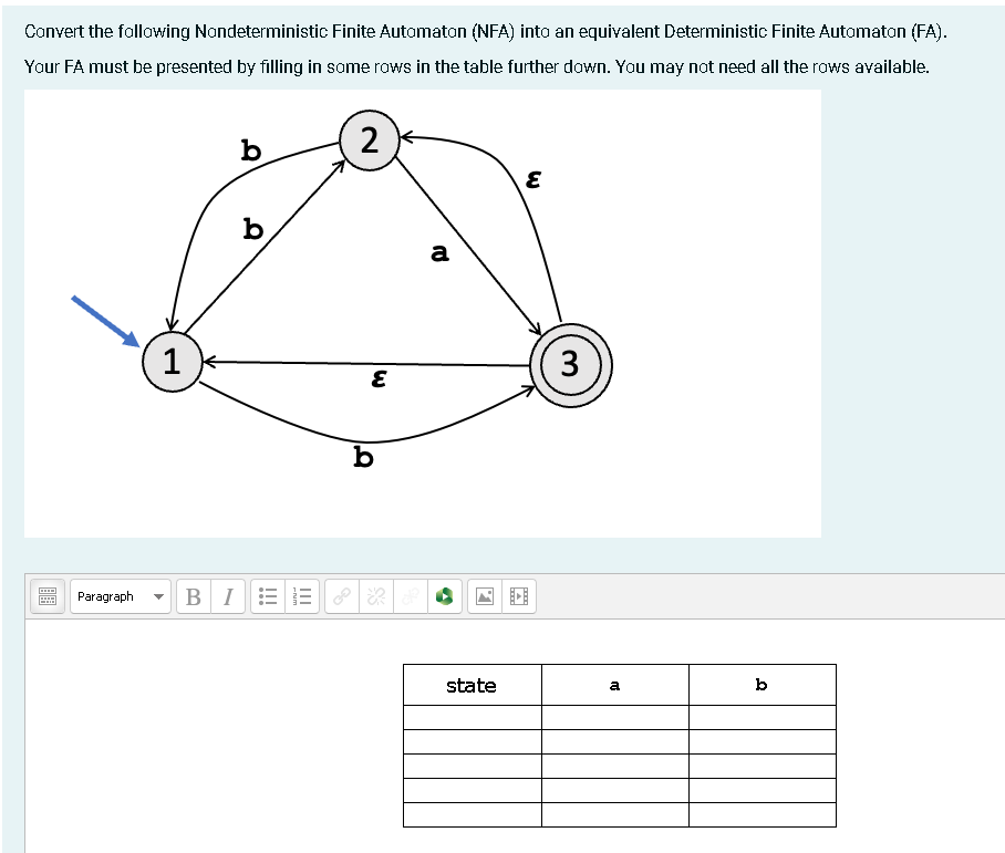 Solved Convert The Following Nondeterministic Finite