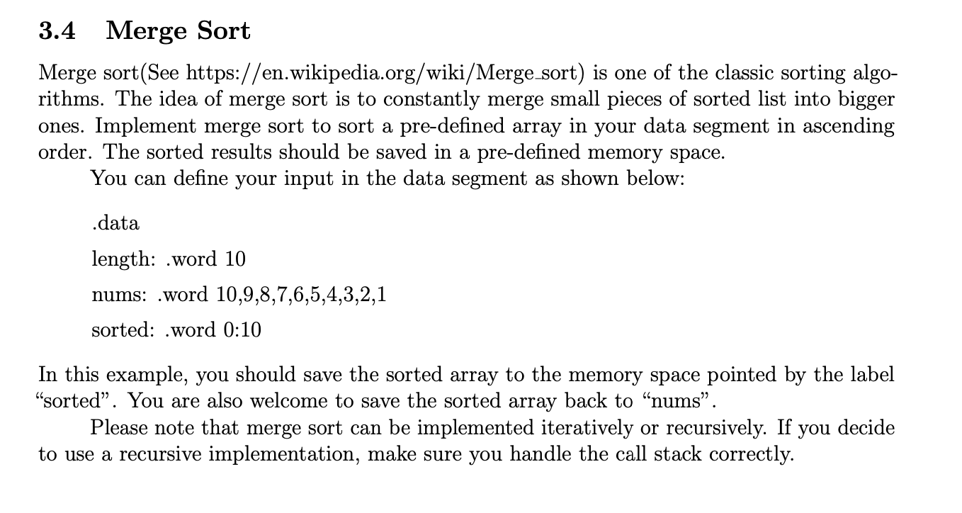 Solved In this project, we will use MARS (MIPS Assembler | Chegg.com