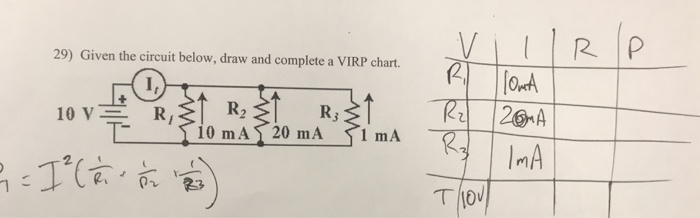 Solved 29) Given the circuit below, draw and complete a VIRP | Chegg.com