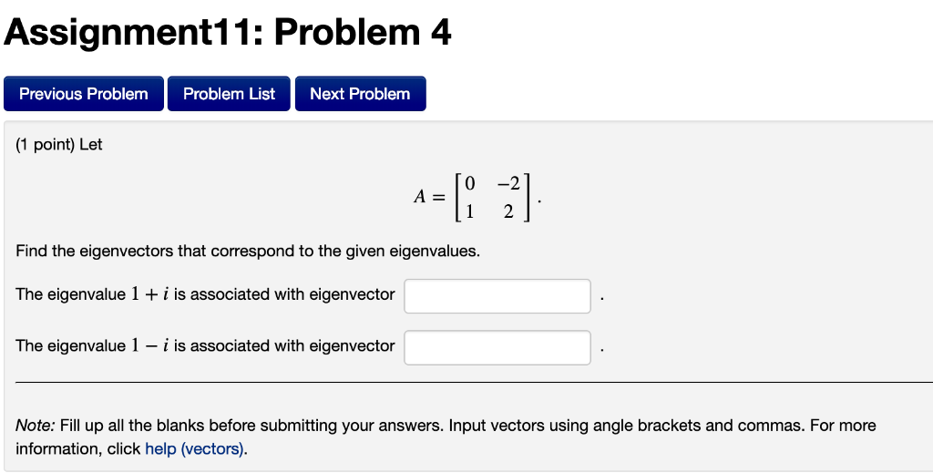 Solved Assignment11: Problem 4 Previous Problem Problem List | Chegg.com