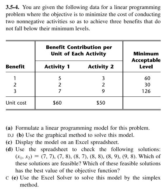 3.5-4. You are given the following data for a linear | Chegg.com