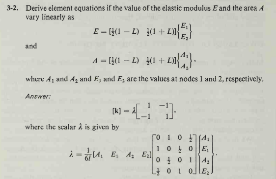 Solved -2. Derive element equations if the value of the | Chegg.com