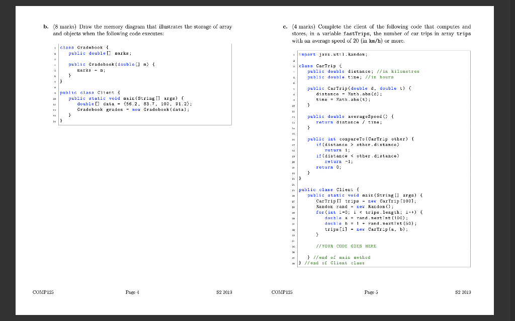 Solved B 8 Marks Draw The Memory Diagram That Illustrates 