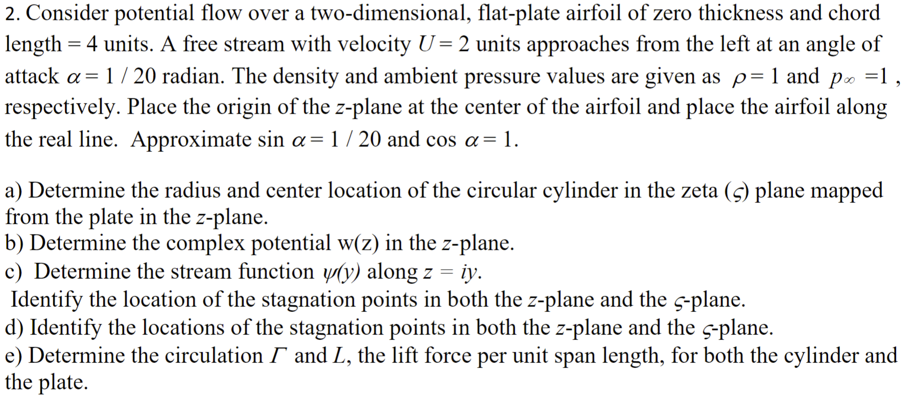 Solved 2. Consider potential flow over a two-dimensional, | Chegg.com
