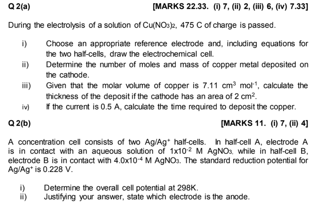 Solved Q 2(a) [MARKS 22.33. (i) 7, (ii) 2, (iii) 6, (iv) | Chegg.com Solved Q 2(a) [MARKS 22.33. (i) 7, (ii) 2, (iii) 6, (iv) | Chegg.com