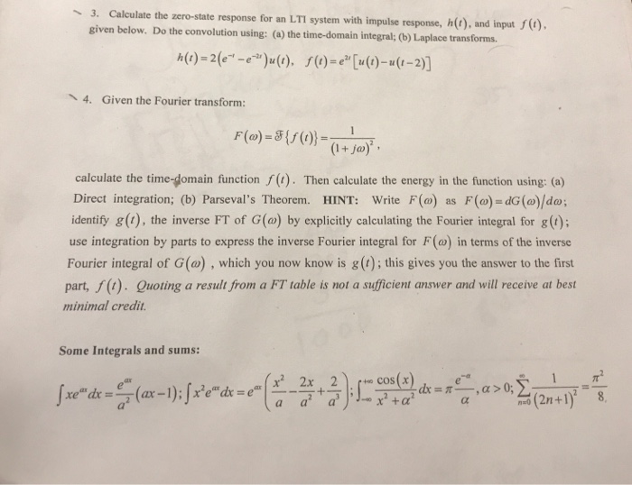 Solved Calculate the zero-state response for an LTI system | Chegg.com