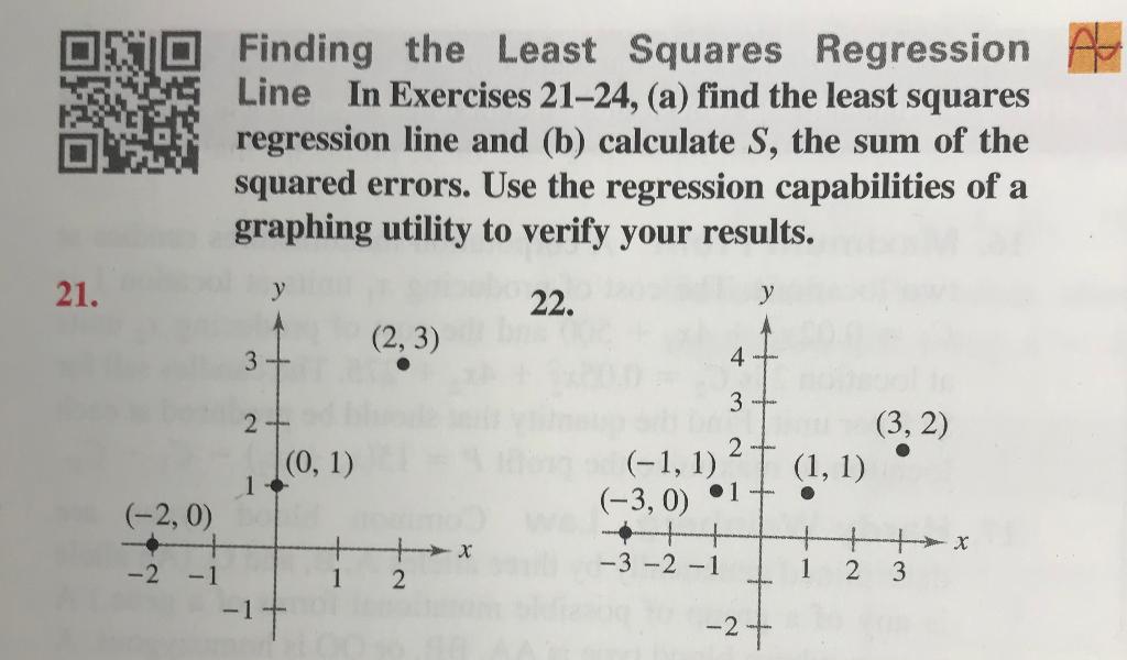 Finding the Least Squares Regression Line In | Chegg.com