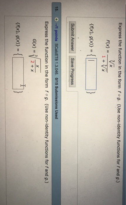 Solved Express the function in the form f compositefunction | Chegg.com
