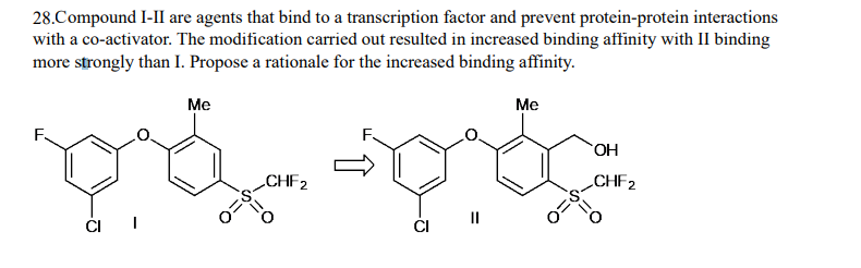 Solved 28.Compound I-II are agents that bind to a | Chegg.com