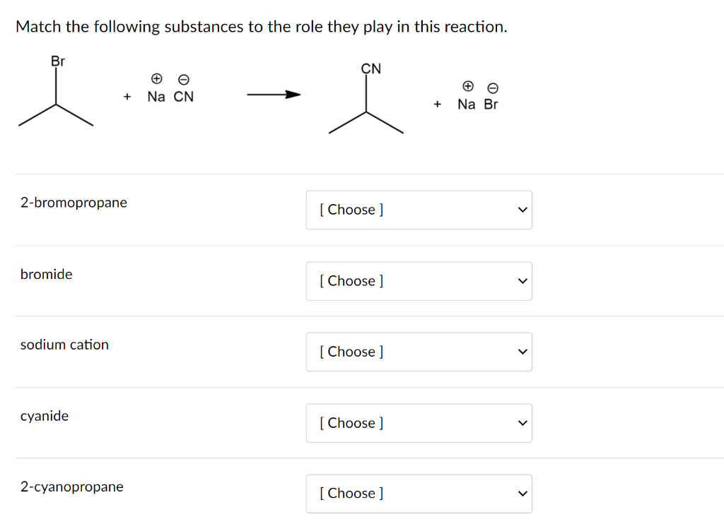 Solved Match the following substances to the role they play | Chegg.com