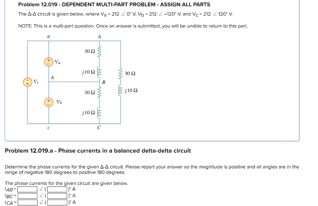 Solved Problem 12.019 - DEPENDENT MULTI-PART PROBLEM - | Chegg.com