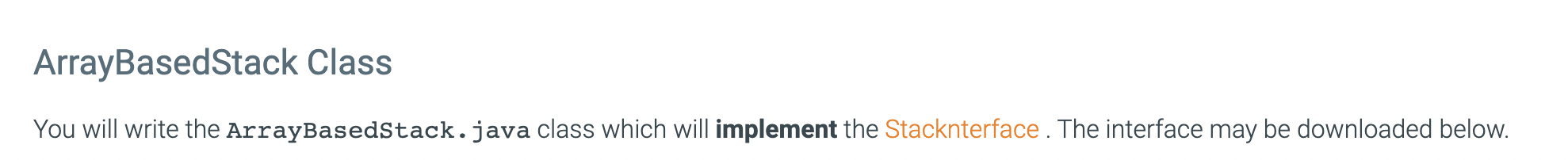 Solved ArrayBasedStack Class You will write the | Chegg.com