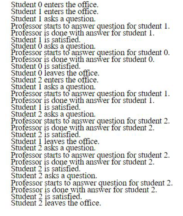 Office Hours Emulation. 1: Write A Program to Finish | Chegg.com