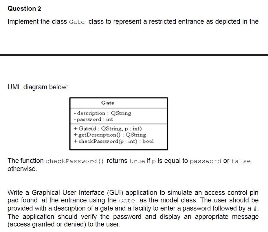 Solved Question 2 ﻿Given below is the GUI expected from your | Chegg.com